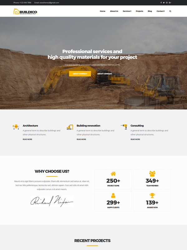 Buildico | construction & building wordpress theme
